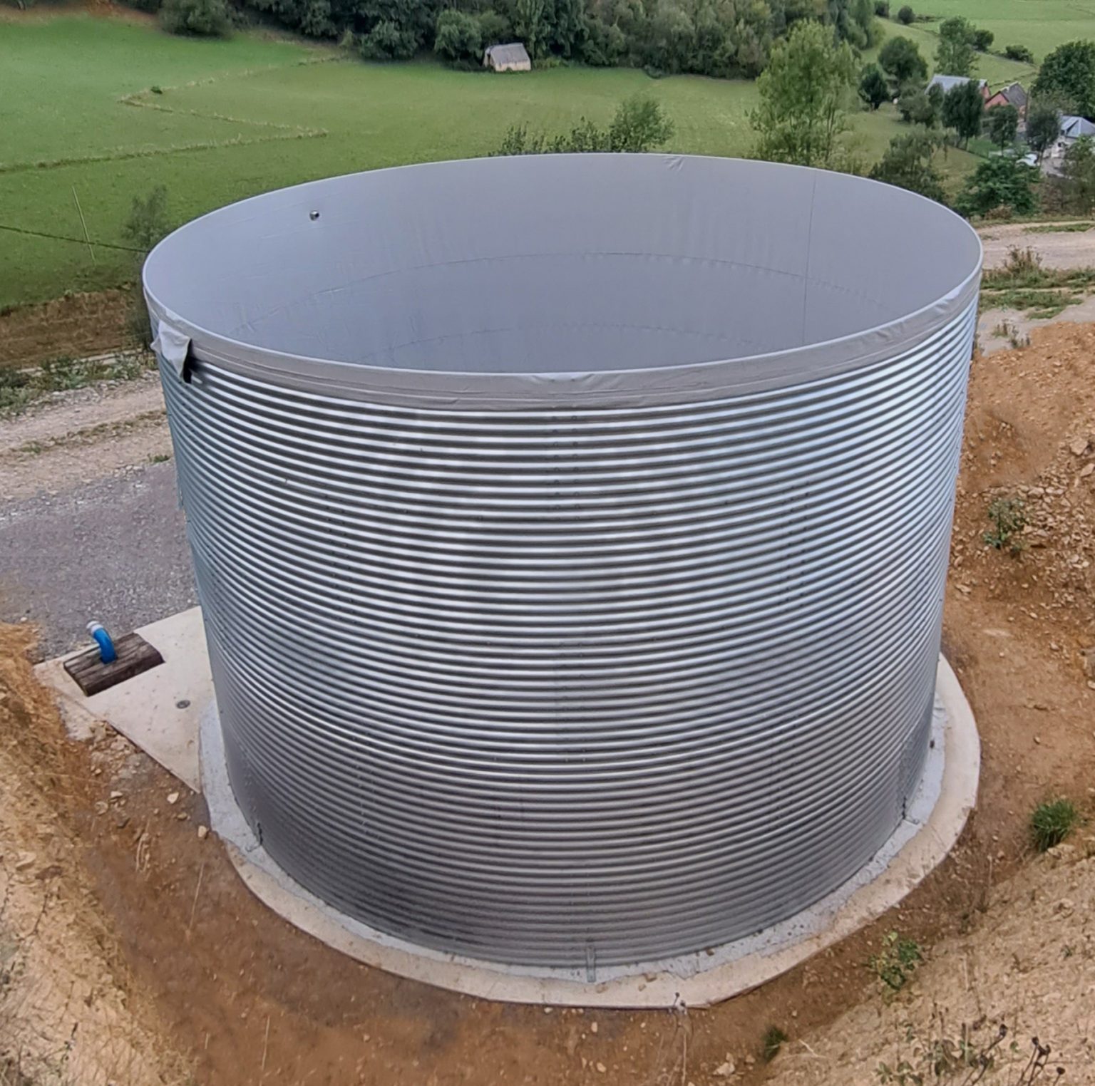 Réserve eau citerne acier galva 1342m3 - ø20,14 - h4,22 m ...